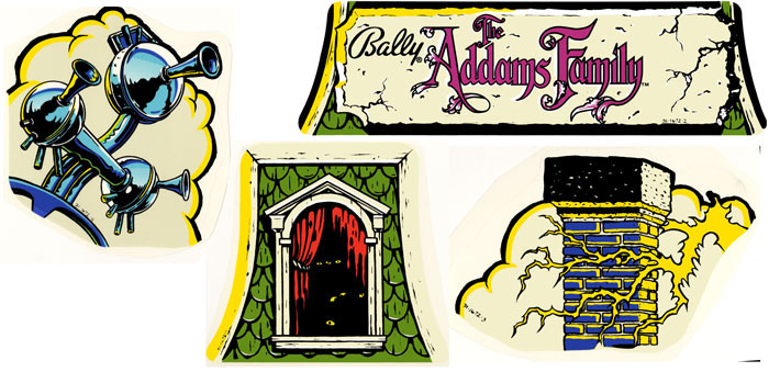 The Addams Family Pinball Machine Decals